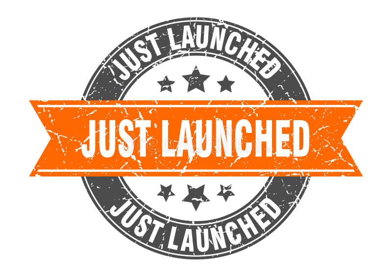 Just launched stamp stock vector. Illustration of peeler - 196537765