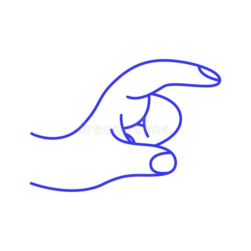 Just a Little Bit, Short. Hand Gesture Doodle Icon Stock Vector ...