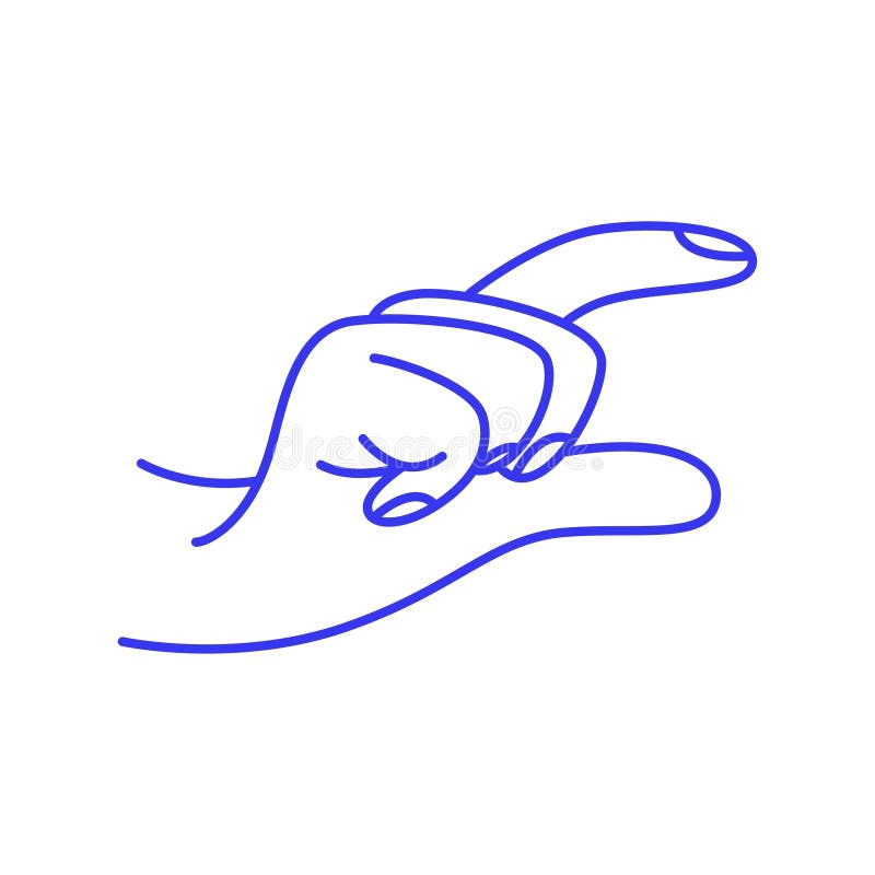 Just a Little Bit, Short. Hand Gesture Doodle Icon Stock Vector ...