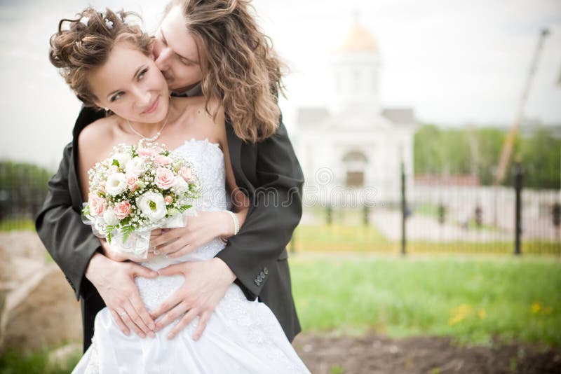 Just married stock photo. Image of curly, honeymoon, creativity - 14507766
