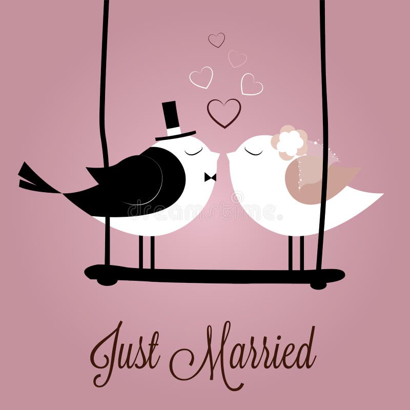 Just married owls stock vector. Illustration of cartoon - 33468384