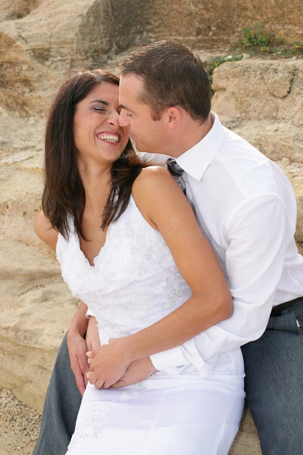 Just Married - Bride and Groom Dancing Stock Photo - Image of adult ...