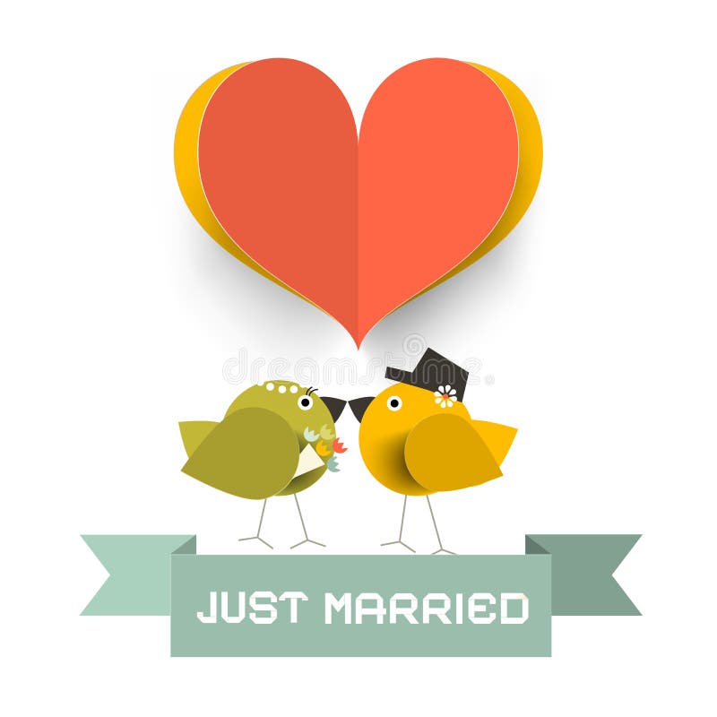 Love Bird Card Paper Cut Stock Illustrations – 524 Love Bird Card Paper ...