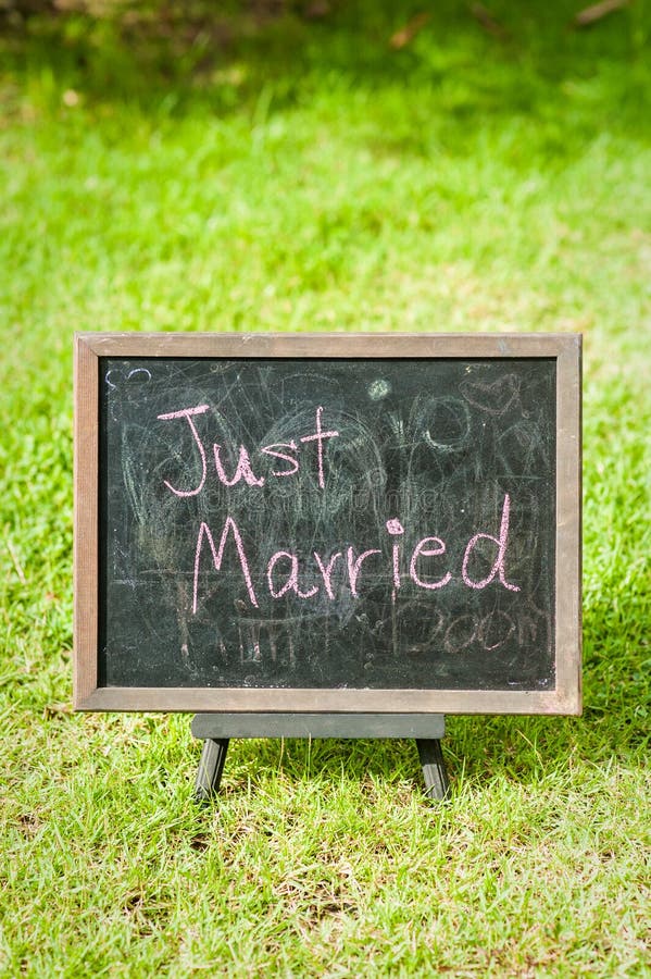 Just Married Decoration for Wedding Stock Photo - Image of design ...