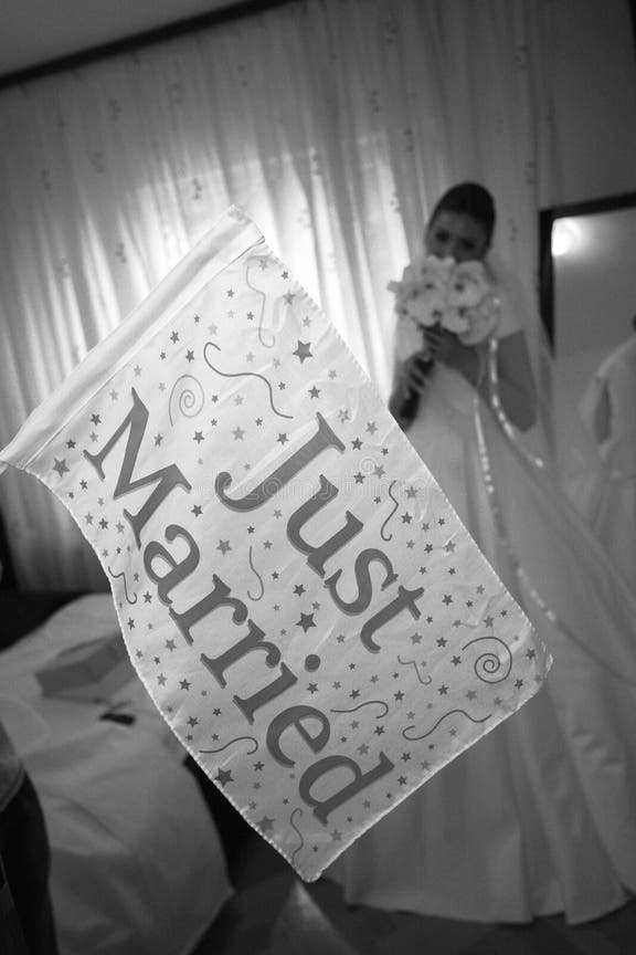 Just Married flag stock image. Image of flags, flag, white - 38752679