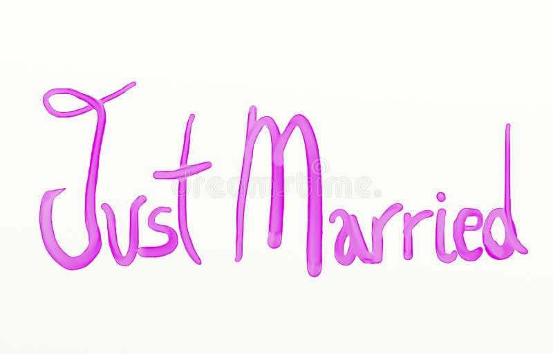 Just Married Message Stock Illustrations – 271 Just Married Message ...