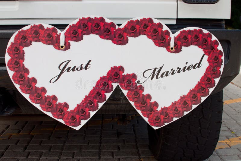 Just Married Sign stock image. Image of double, married - 20762189