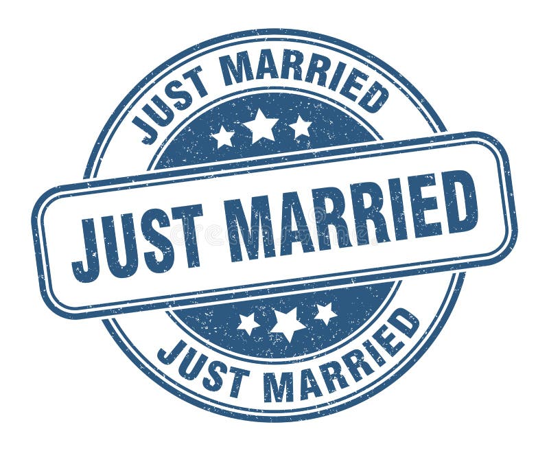 Just Married Stamp. Just Married Round Grunge Sign Stock Vector ...