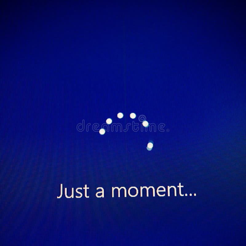 OS Installation on Modern Computer Display Screen Stock Photo - Image ...