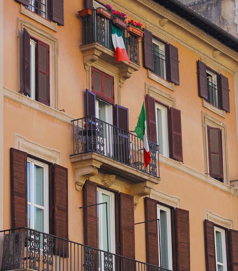 Italy City Architecture: a Building with the Characteristic Facade ...