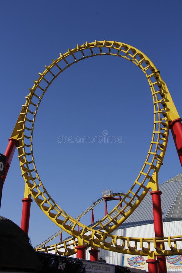 Just One Stomach Churning Loop the Loops at the Roller Coaster Stock ...