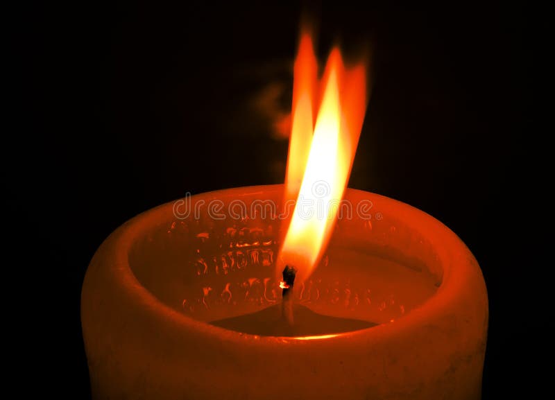 Lighting Candle in the Night Stock Image - Image of night, fire: 129418847