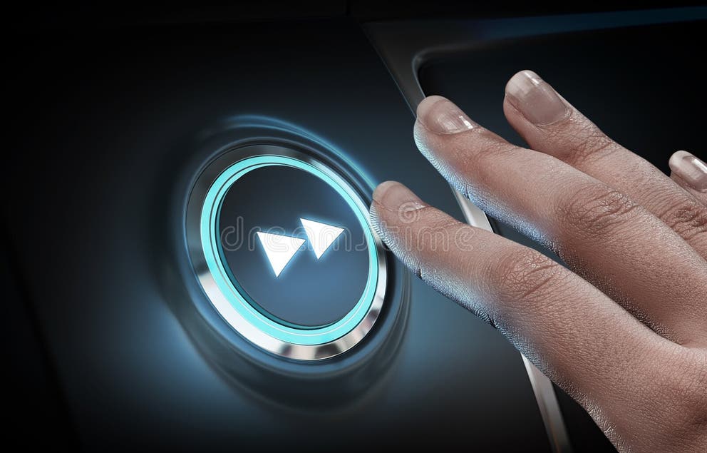 Just Push the Button . Mixed Media Stock Image - Image of push, closeup ...