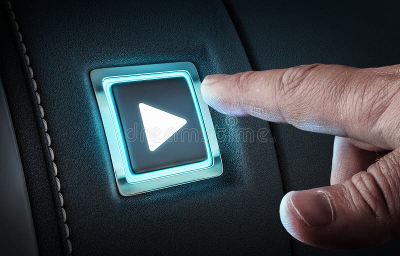 Just Push the Button . Mixed Media Stock Image - Image of ignition ...