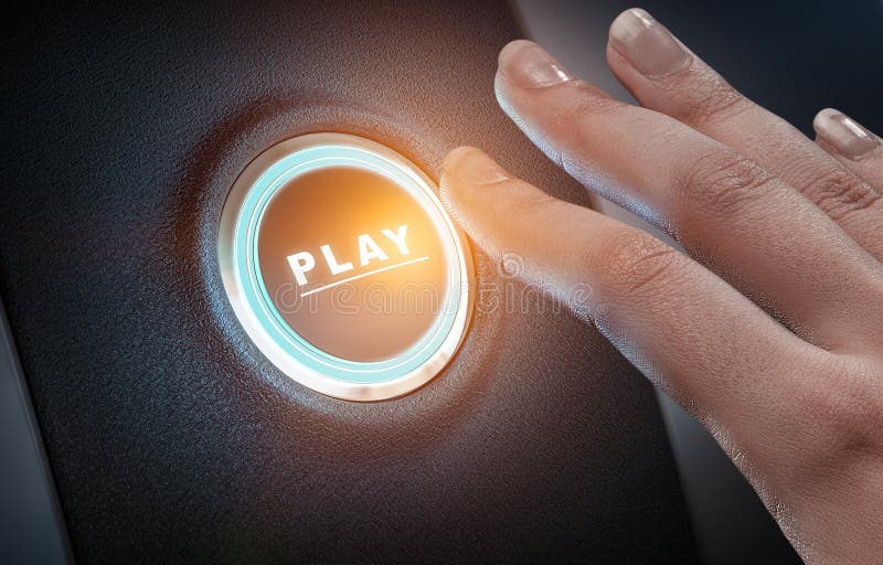 Just Push the Button . Mixed Media Stock Photo - Image of development ...