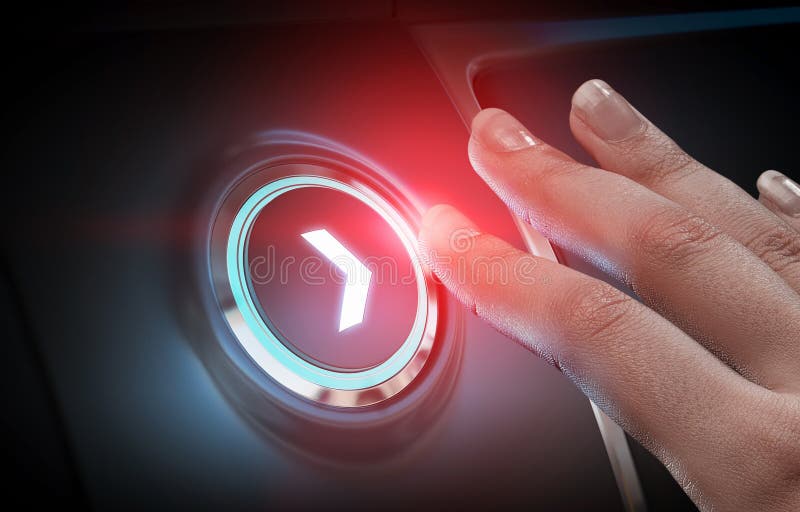 Just Push the Button . Mixed Media Stock Image - Image of evolution ...