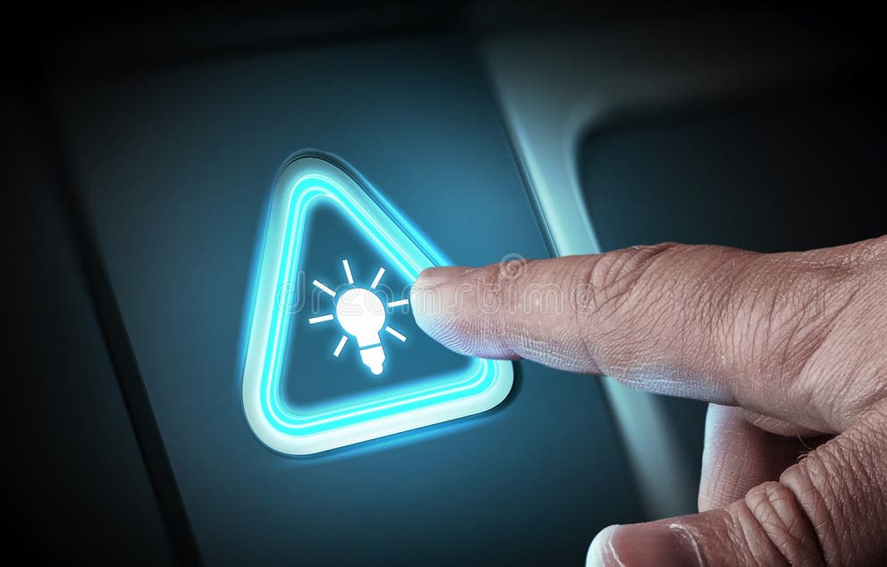 Just Push the Button . Mixed Media Stock Image - Image of dashboard ...