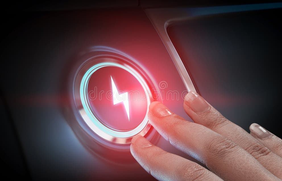 Just Push the Button . Mixed Media Stock Image - Image of future, push ...