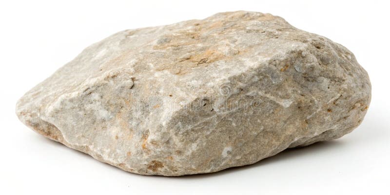 Just a Rock Isolated on White, with a Soft Shade Stock Illustration ...