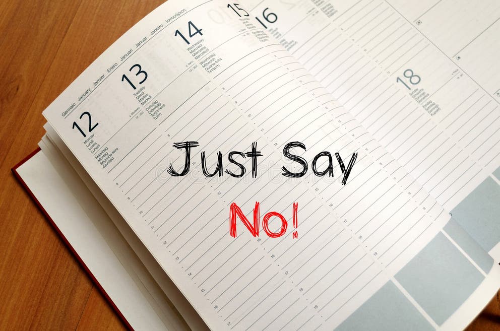 Just Say No Text Concept on Notebook Stock Image - Image of message ...
