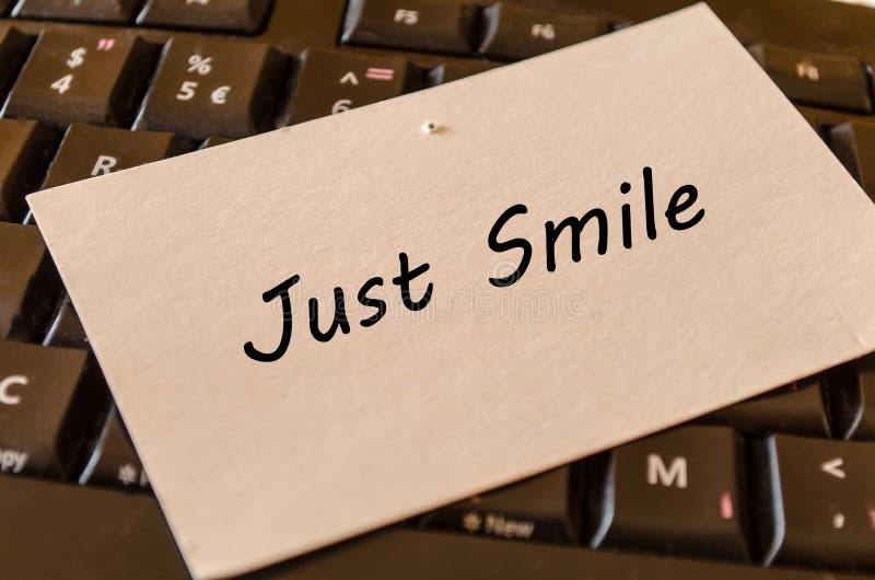 Just Smile Concept Keyboard Background Stock Photos - Free & Royalty ...