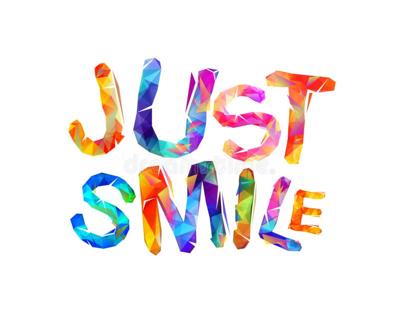 Just Smile - Font Design, Vector Illustration, Graphic, Hand Lettering ...