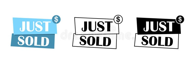 Just sold. Set of symbol stock vector. Illustration of sticker - 273032317