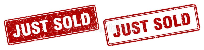 Just Sold Stamp Set. Just Sold Square Grunge Sign Stock Vector ...