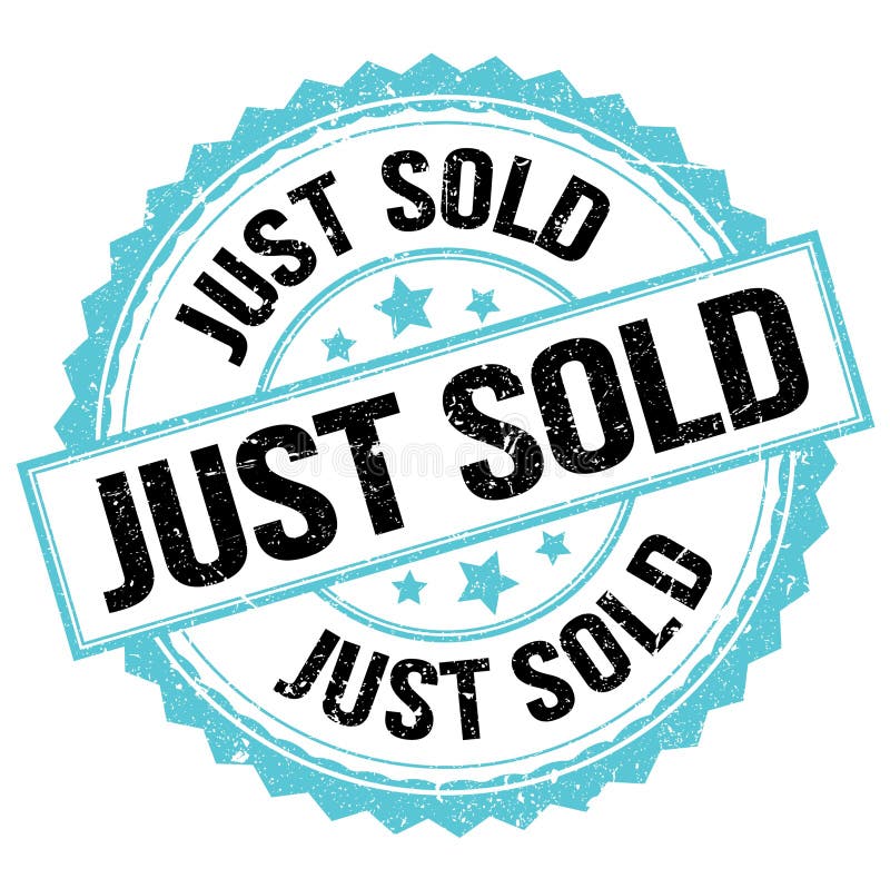 JUST SOLD Text on Blue-black Round Stamp Sign Stock Illustration ...