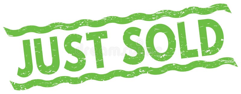 JUST SOLD Text on Green Lines Stamp Sign Stock Illustration ...