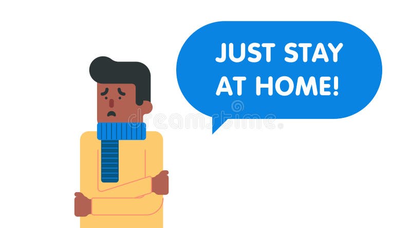 Just Stay at Home Background Illustration Vector Stock Vector ...