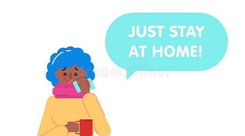 Just Stay at Home Background Illustration Vector Stock Illustration ...