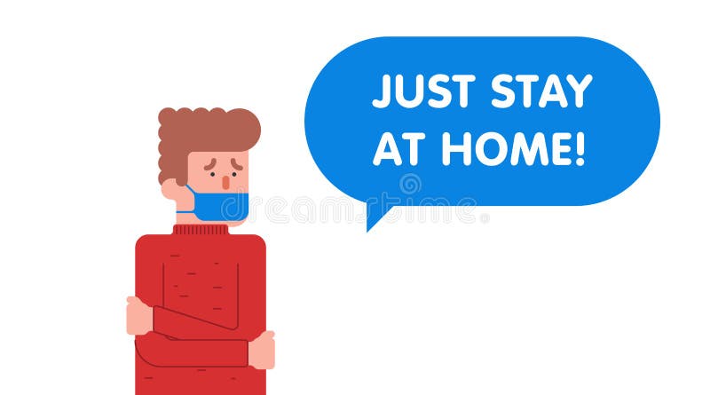 Just Stay at Home Background Illustration Vector Stock Illustration ...