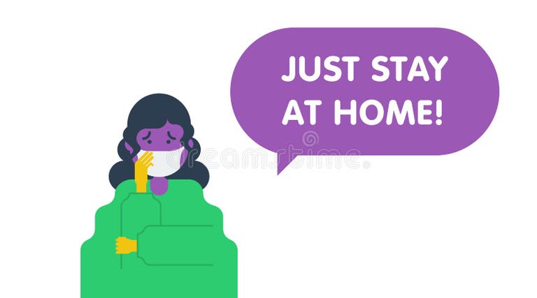 Just Stay at Home Background Illustration Vector Stock Vector ...