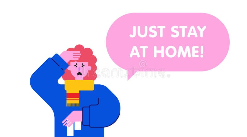 Just Stay at Home Background Illustration Vector Stock Vector ...
