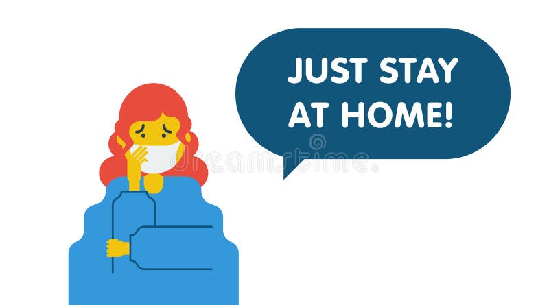 Just Stay at Home Background Illustration Vector Stock Illustration ...