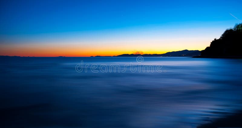 Just after sunset stock image. Image of horizontal, blue - 22808413