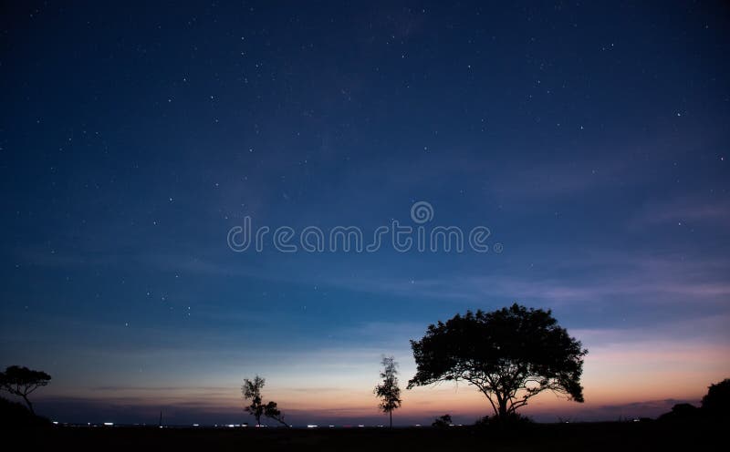 Just after Sunset at the Beach with Starts Stock Image - Image of ...
