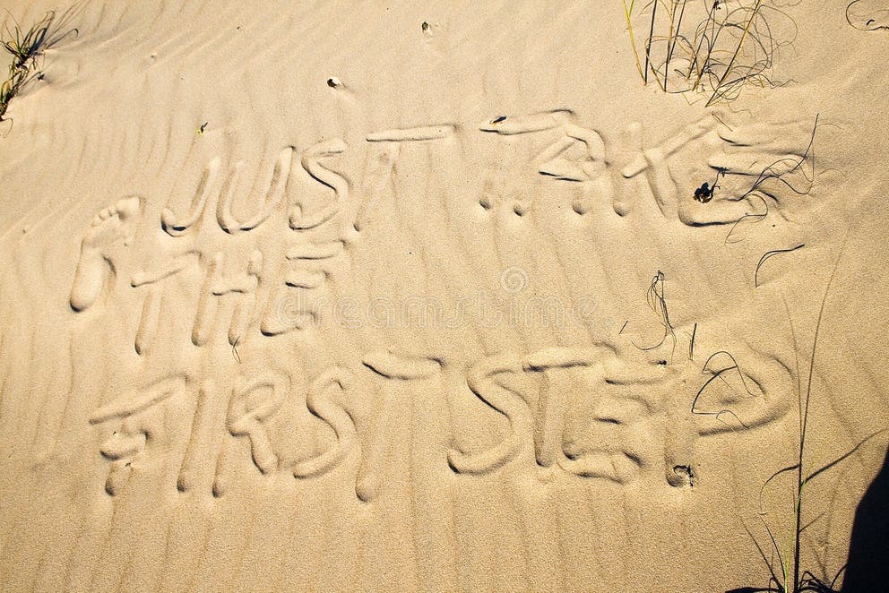 Just Take the First Step. Creative Motivation Concept. Stock Photo ...