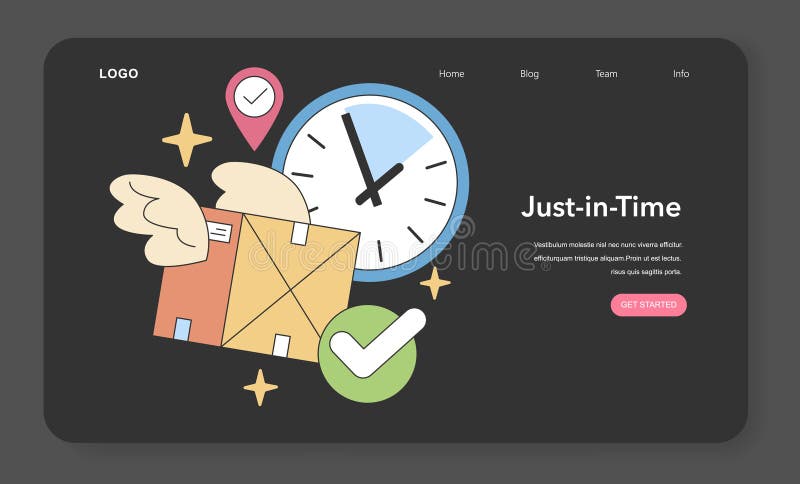 Just-in-Time Concept. Flat Vector Illustration. Stock Vector ...