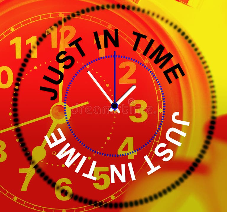 Just in Time Represents at Last and Clock Stock Illustration ...
