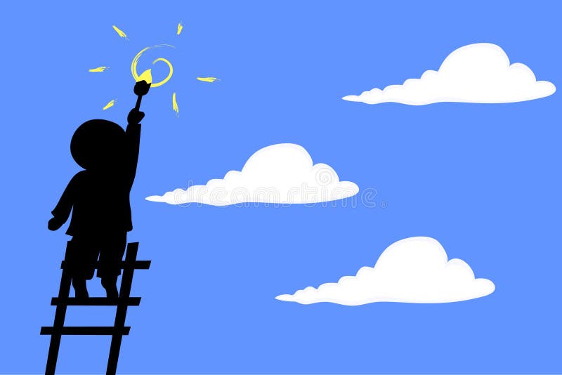 Just try to draw the sun stock vector. Illustration of human - 16232521