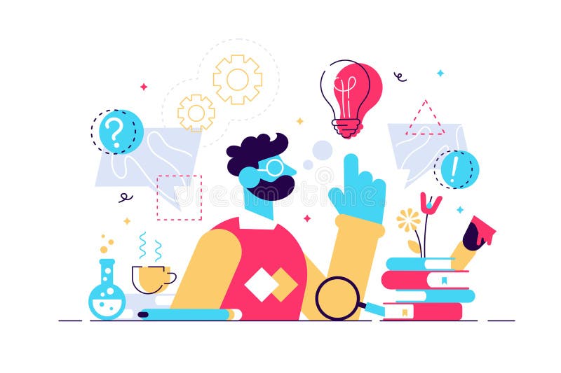 Genius Vector Illustration. Flat Tiny Stock Vector - Illustration of ...