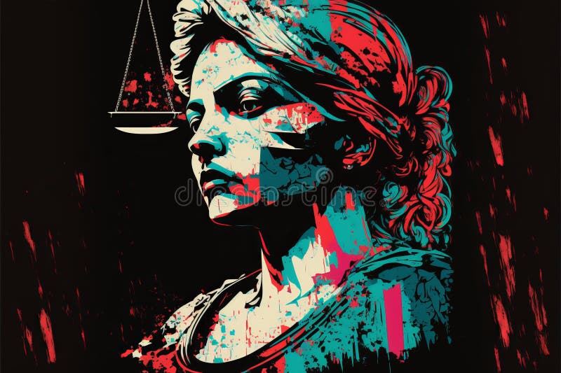 Justice Abstract Art (generative AI) Stock Illustration - Illustration ...