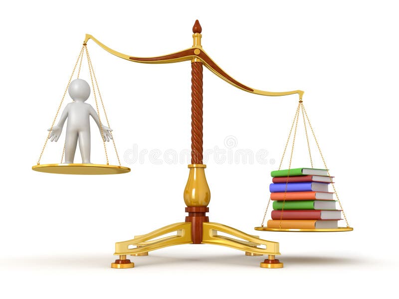 Justice Balance with Books and Man (clipping Path Included) Stock ...