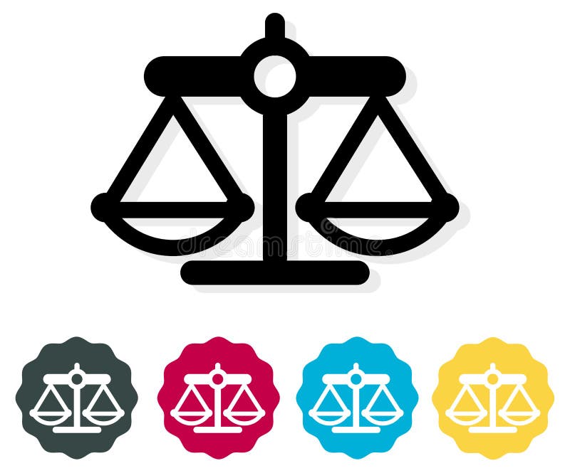Justice Balance Icon stock vector. Illustration of verify - 130792593