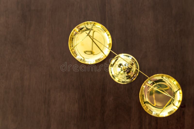 Justice Balance on Wooden Table Stock Image - Image of bribe, abstract ...