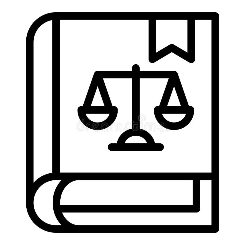 Justice Book Icon, Outline Style Stock Vector - Illustration of ...