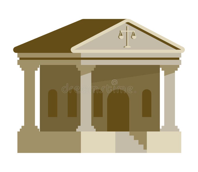 Justice building facade stock vector. Illustration of lawyer - 259141993