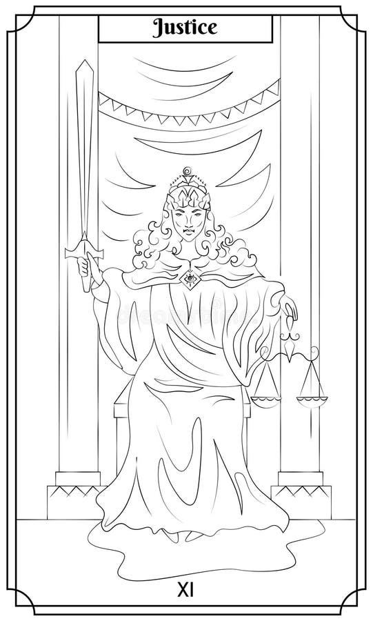 The justice card stock vector. Illustration of person - 292475966